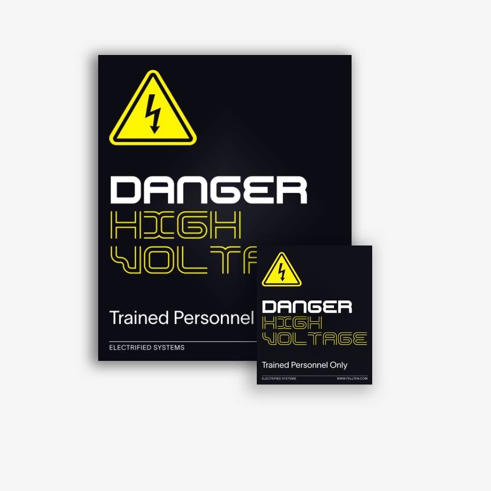 Danger High Voltage Sticker | Fellten