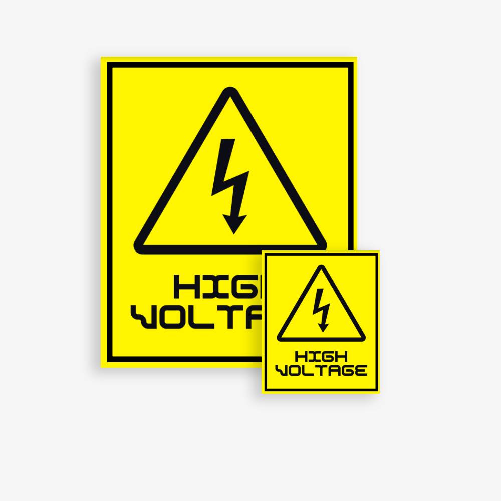 High Voltage Sticker – EV Safety Label for Battery Packs | Fellten